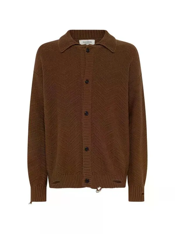 LANEUS Knitted Polo Shirt