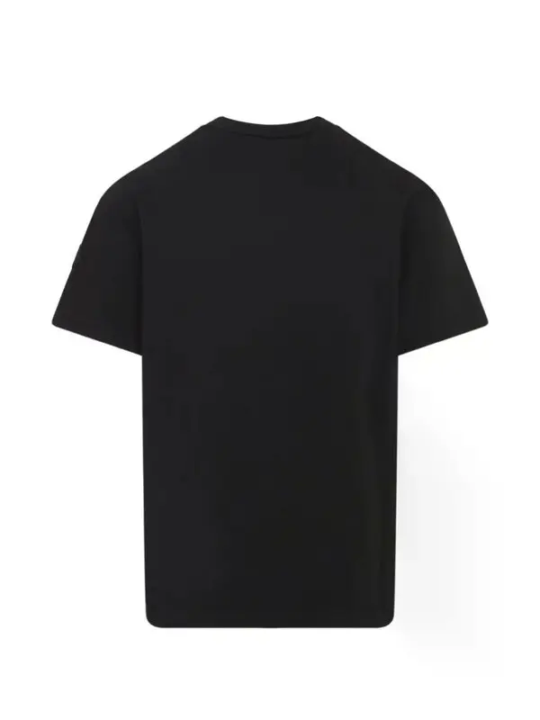 Moncler Embroidered-logo Cotton T-shirt - Black