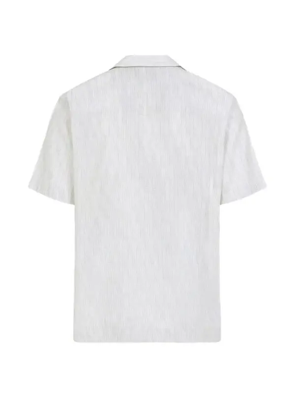 Canali Striped Short Sleeve Shirt