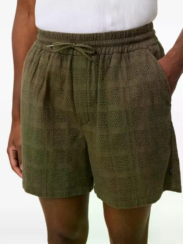 LES DEUX Open-work Deck Shorts - Green