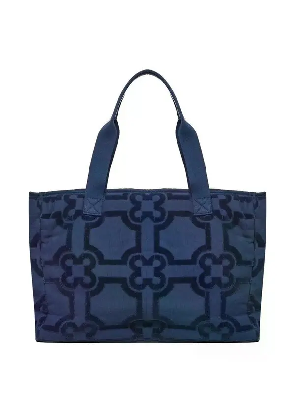 V°73 Geometric Pattern Tote Bag - Blue