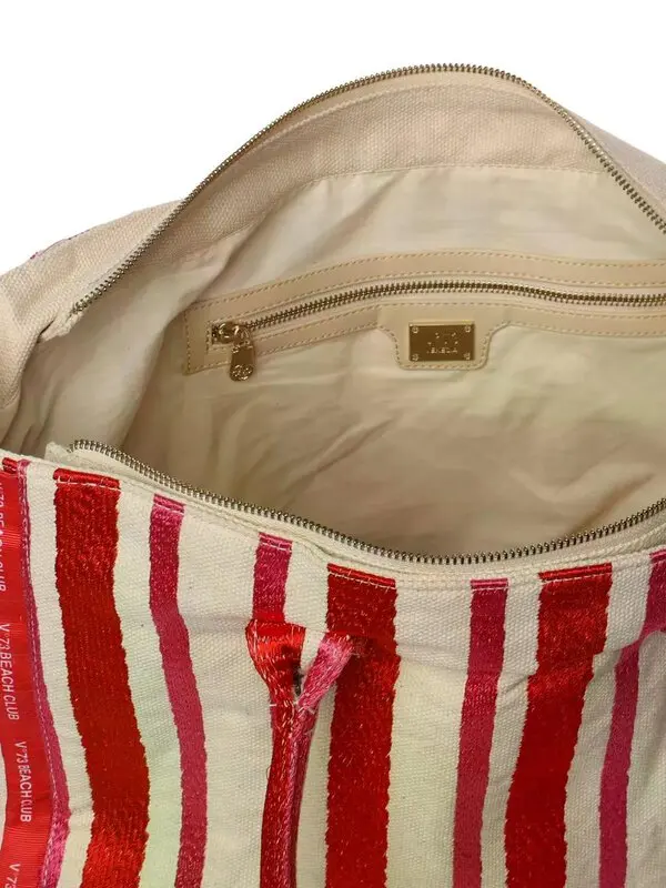 V°73 Striped Tote Bag - Red