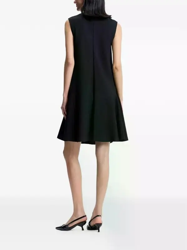 Shanghai Tang Sleeveless Button Mini Dress
