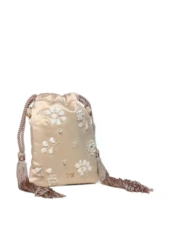 V°73 Floral Embellished Shoulder Bag