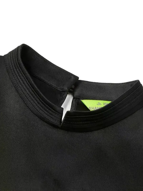 Shanghai Tang Gathered Detail Blouse - Black