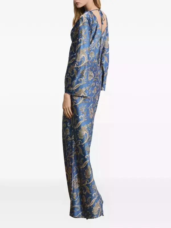Veronica Beard Ember Bell Sleeve Floral Maxi Dress