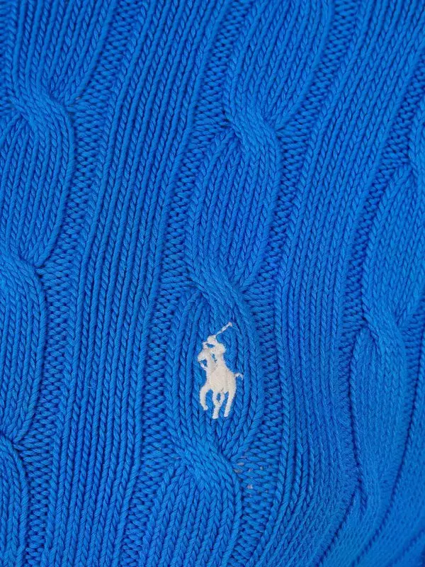 Polo Ralph Lauren Cable Knit Midi Dress - Blue