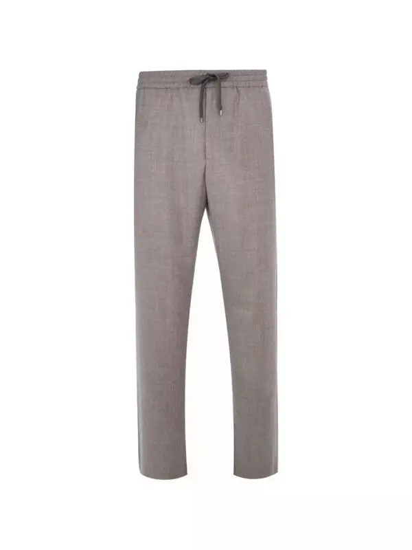 Agnona Flannel Drawstring Track Pants - Neutrals