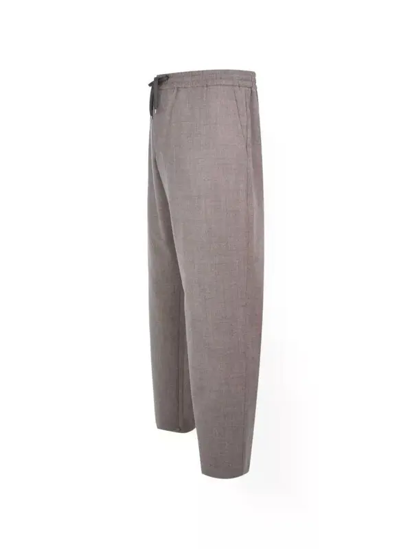 Agnona Flannel Drawstring Track Pants - Neutrals