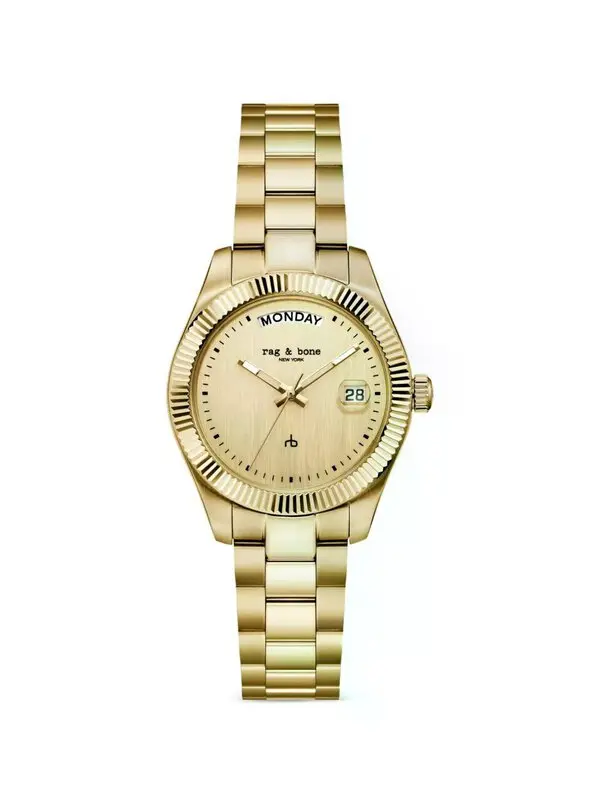 Rag & Bone Lex 34mm Watch - Gold