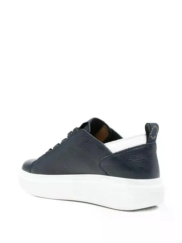 ALEXANDER SMITH Wembley Leather Lace-up Sneakers - Blue