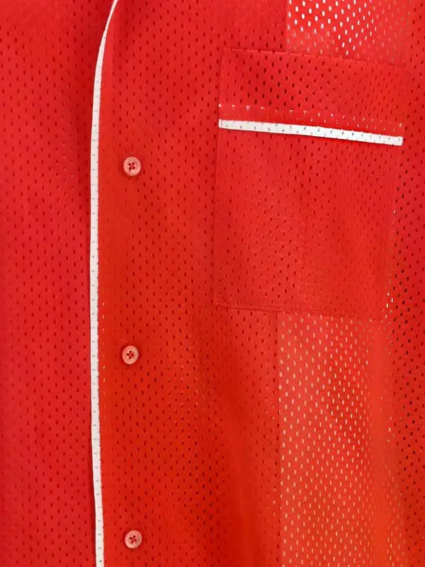 Moschino Contrast-piping Pocket Shirt - Red