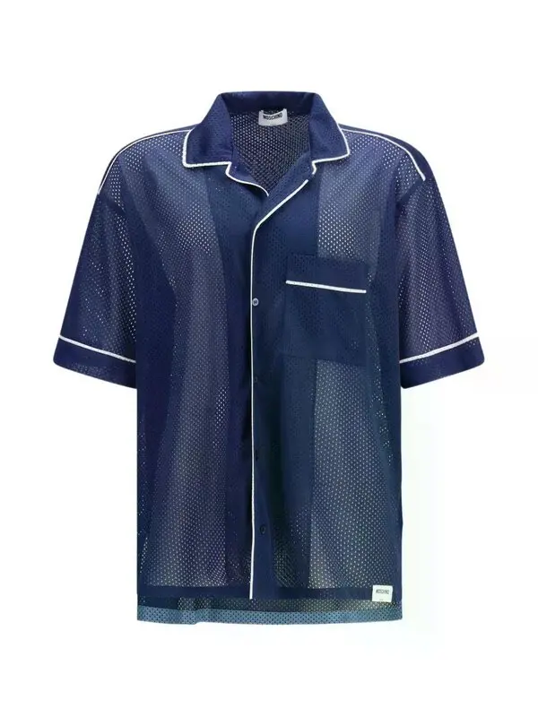 Moschino Buttoned Mesh Shirt - Blue