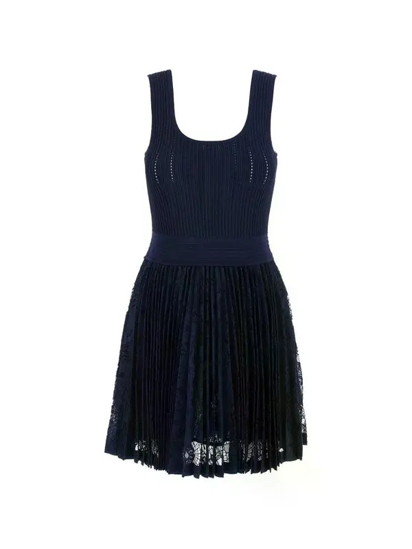 Simkhai Elis Ribbed Lace Dress - Blue