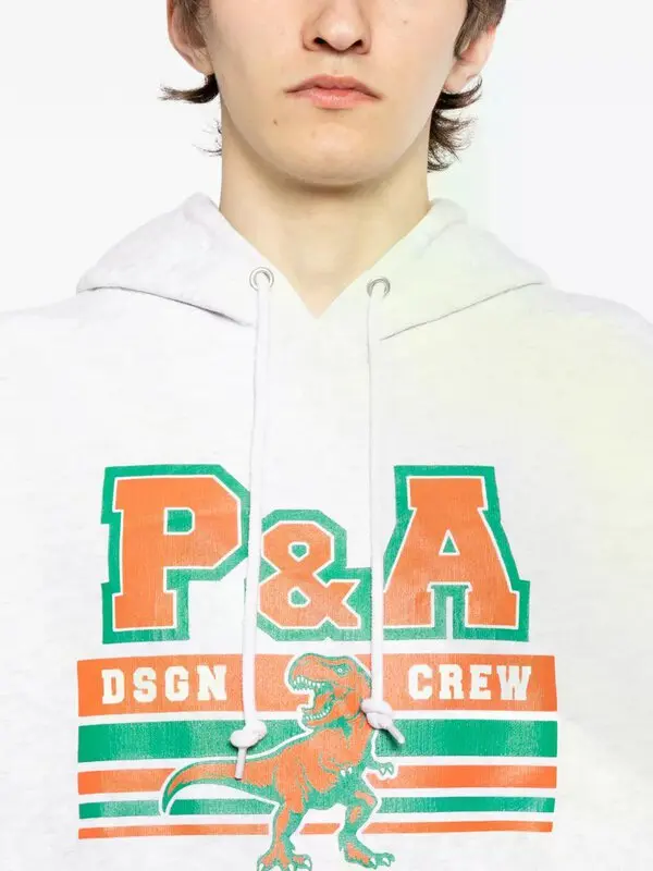 PEACE AND AFTER Hoodie With Dinosaur Graphic
