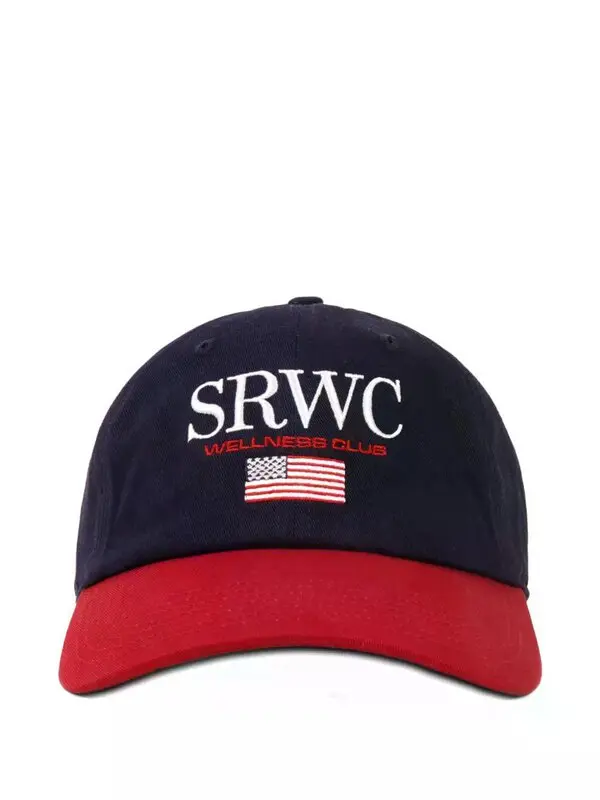 SPORTY & RICH Embroidered Logo Cap - Blue