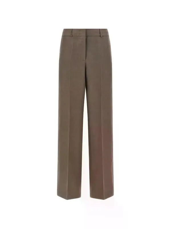 Peserico Gabardine Texture Trousers - Brown