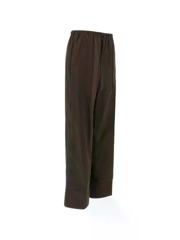 YVES SALOMON Perforated Leather Insert Pants