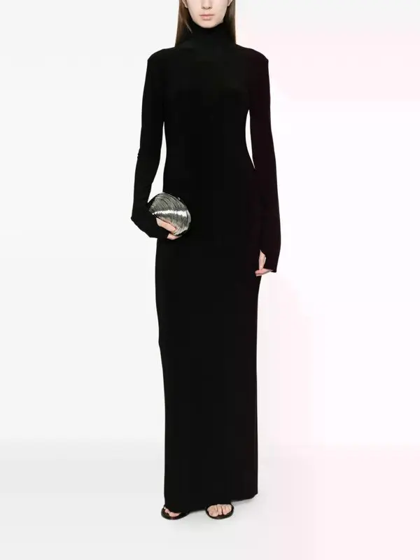 Norma Kamali Long-sleeve Maxi Dress - Black