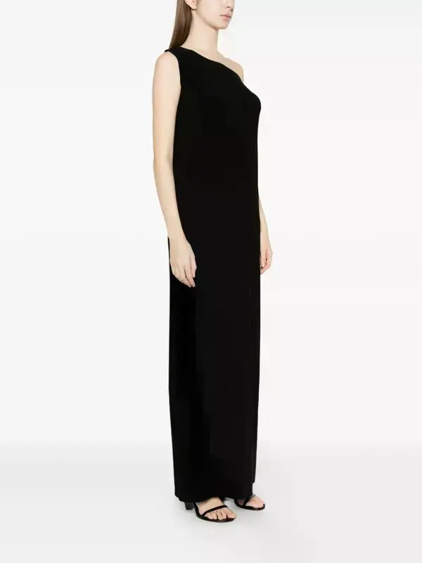 Norma Kamali One-shoulder Draped Maxi Dress