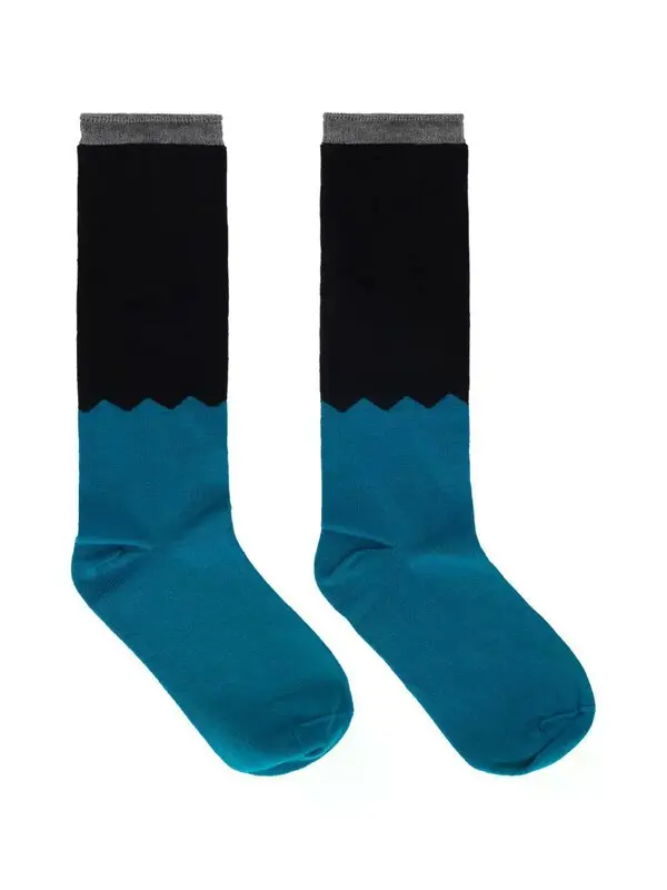 Valentino Garavani Two-tone Socks - Blue