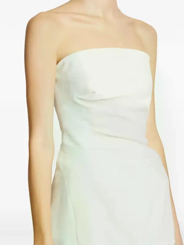 Proenza Schouler Strapless Top With Side Zip And Pleats - Neutrals