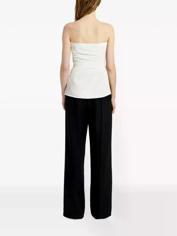 Proenza Schouler Strapless Top With Side Zip And Pleats - Neutrals