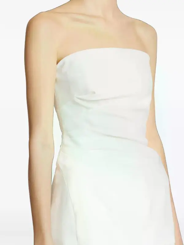 Proenza Schouler Strapless Top With Side Zip And Pleats - Neutrals