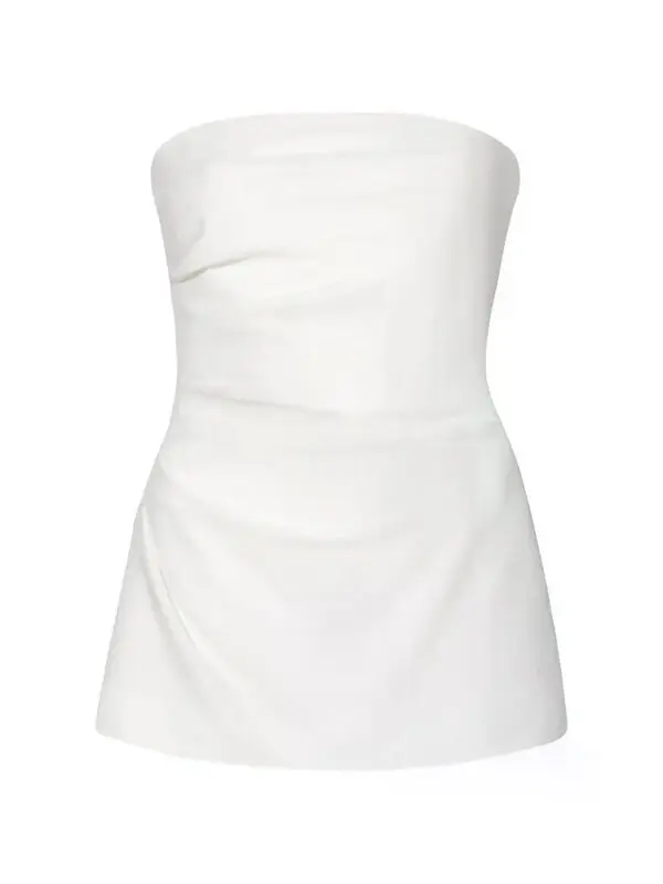 Proenza Schouler Strapless Top With Side Zip And Pleats - Neutrals