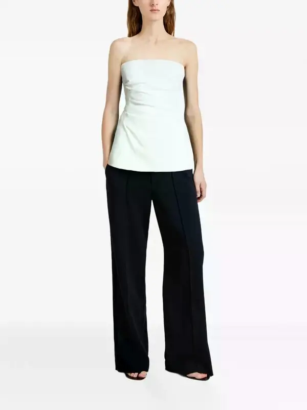 Proenza Schouler Strapless Top With Side Zip And Pleats - Neutrals