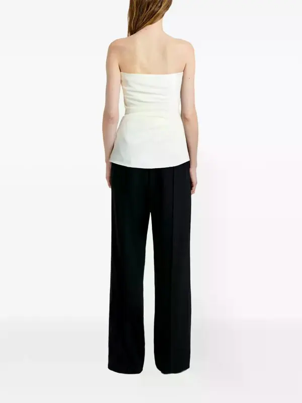 Proenza Schouler Strapless Top With Side Zip And Pleats - Neutrals