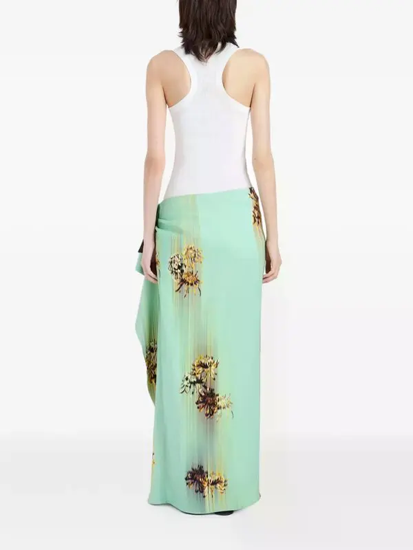 Proenza Schouler Ruffled Printed Maxi Skirt