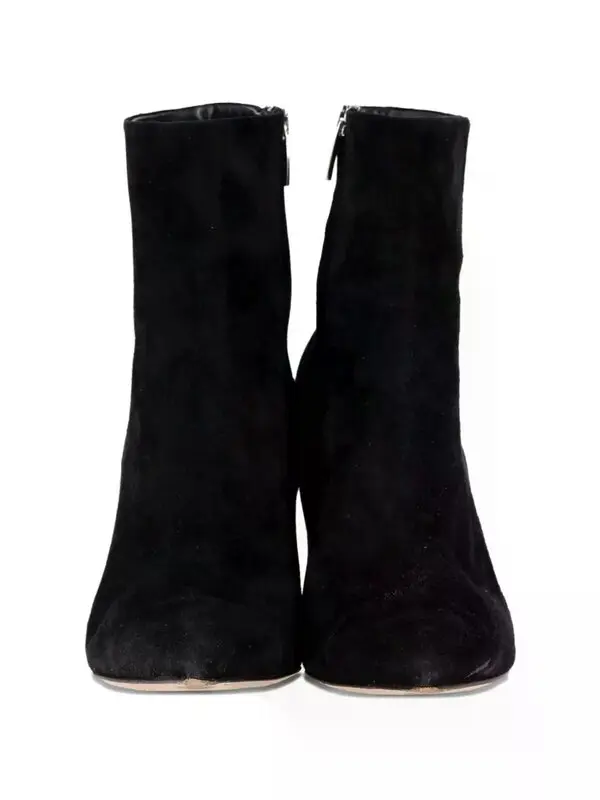 GIANVITO ROSSI Suede Pointed-toe Block-heel Boots