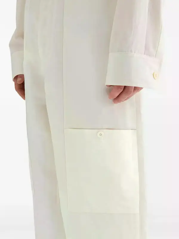 JIL SANDER Drawstring Patch Pocket Trousers