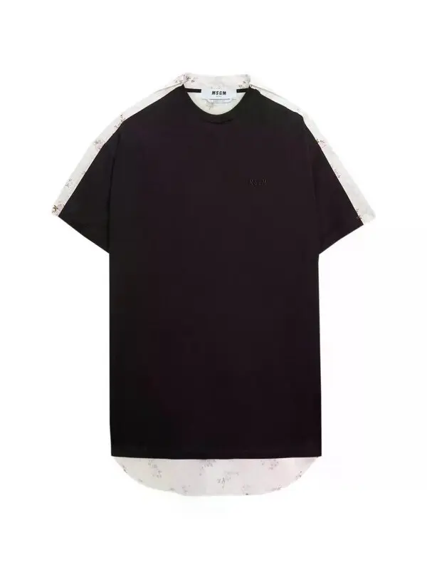 MSGM Floral Panel T-shirt Mini Dress