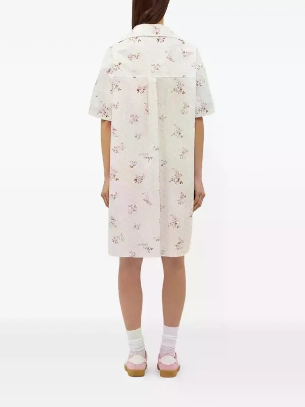 MSGM Floral Panel T-shirt Mini Dress