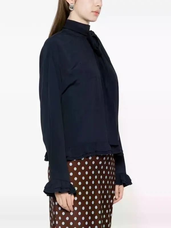 N°21 Ruffled Trim Shirt - Blue