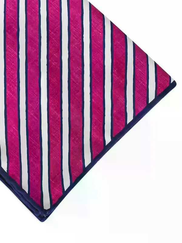 Brunello Cucinelli Striped Pocket Square - Red