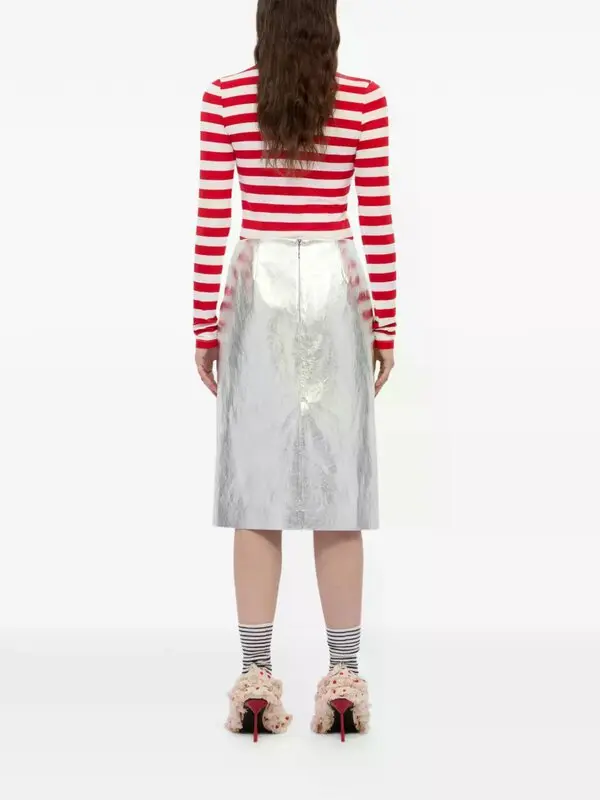MSGM Textured Knee-length Skirt