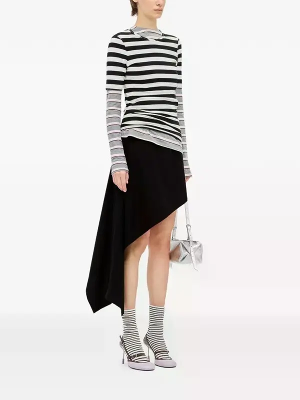 MSGM Draped Asymmetric Mini Skirt