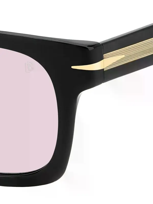 DB EYEWEAR BY DAVID BECKHAM Square Frame Sunglasses With Gold-tone Detail