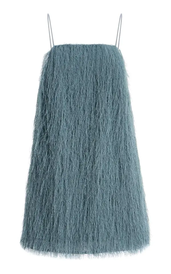 BY MALENE BIRGER Ledo Fringed Mini Dress - Light Blue