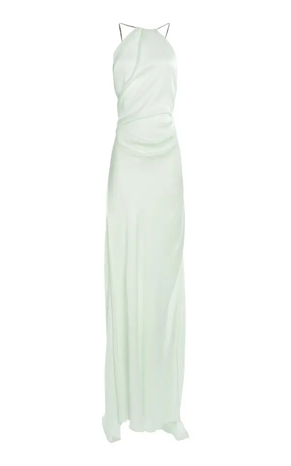 Victoria Beckham Chain-detailed Gown - Green