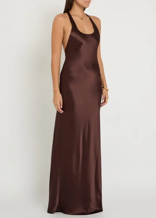 Staud Satin Maxi Dress