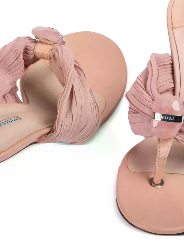 LE SILLA Numa Pleated Strap Sandals - Pink