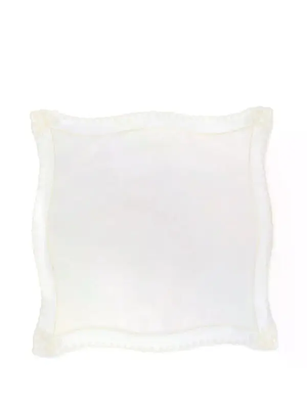 Ermanno Scervino Scalloped Lace Trim Bandana - Neutrals