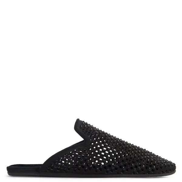 GIUSEPPE ZANOTTI Everett Suede Rhinestone Slipper