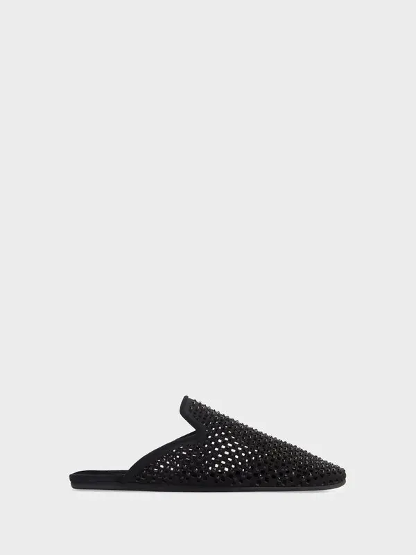 GIUSEPPE ZANOTTI Everett Suede Rhinestone Slipper