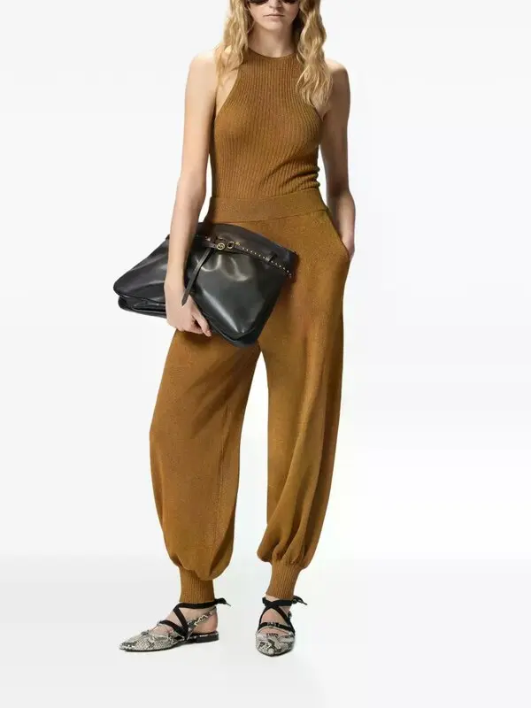 Pinko Bronze Ribbed Cuffed Trousers