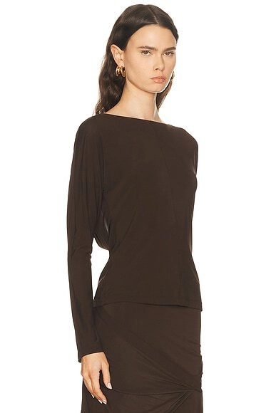 Helmut Lang Cowl Back Long Sleeve Top